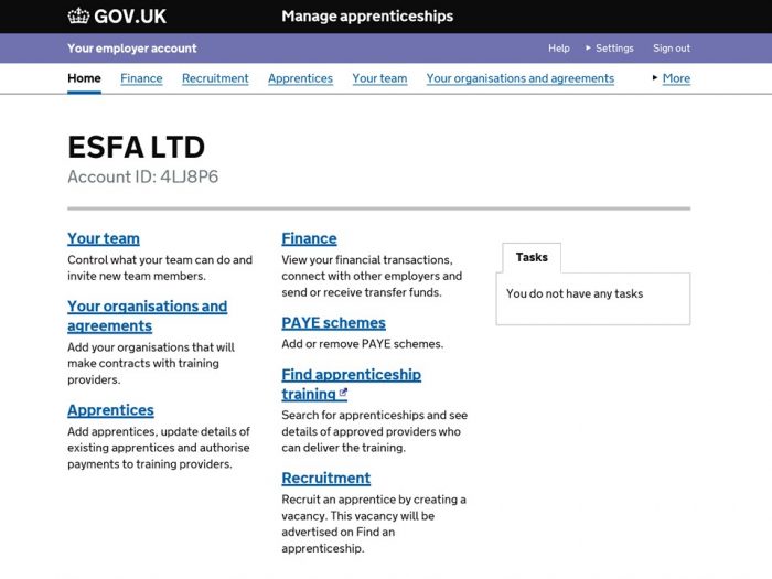 Employer access to Recruit an apprentice - ESFA Digital Employer access to Recruit an apprentice - ESFA Digital