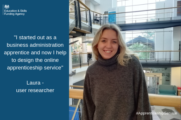 From business administration apprentice to user researcher – ESFA Digital