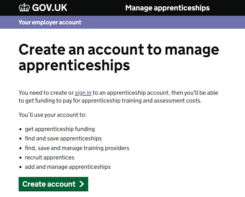 Things you need before setting up your apprenticeship service account ...